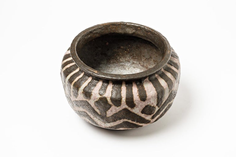 Massive Africanist Art Deco Stoneware Ceramic Vase by Joseph Massé Jean ...