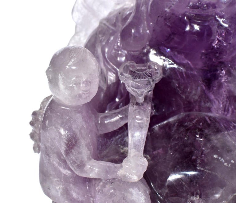 Massive Amethyst Happy Buddha at 1stDibs | amethyst buddha statue
