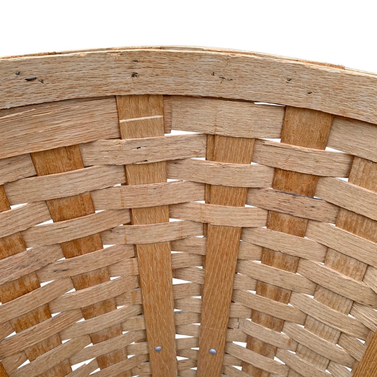 Massive and Tall American Oak Splint Basket For Sale at 1stDibs