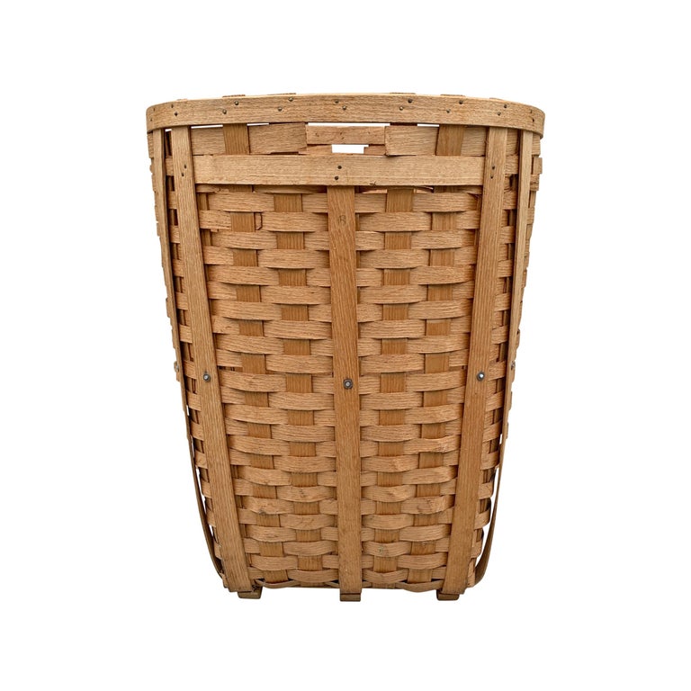 Massive and Tall American Oak Splint Basket For Sale at 1stDibs ...