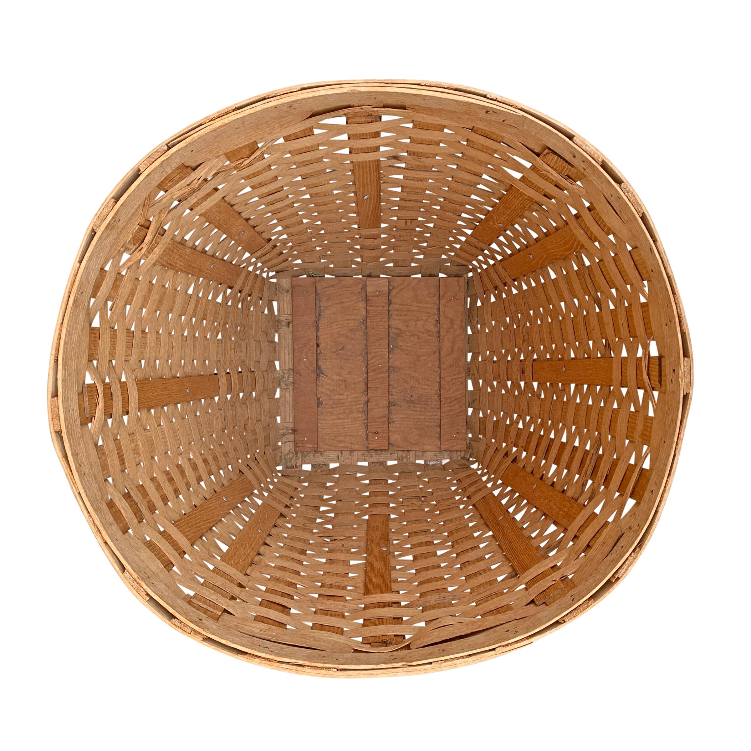 Massive and Tall American Oak Splint Basket For Sale at 1stDibs ...