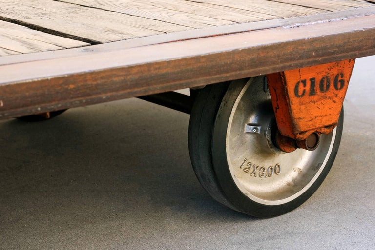 Massive Antique Factory Rolling Cart, circa 1920, 6 available For Sale ...