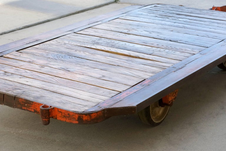 Massive Antique Factory Rolling Cart, circa 1920, 6 available For Sale ...