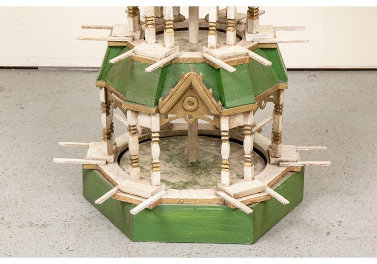 Massive Antique Folk Art Candle Driven Tiered Windmill Form "Carousel ...