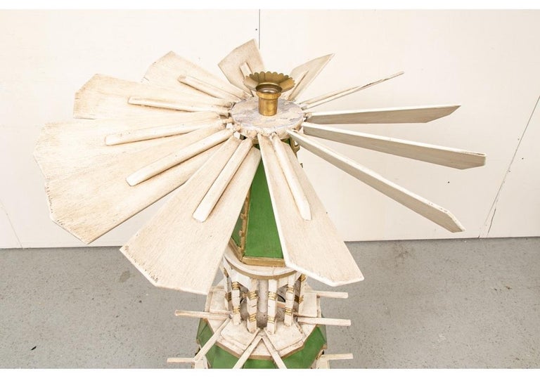 Massive Antique Folk Art Candle Driven Tiered Windmill Form "Carousel ...
