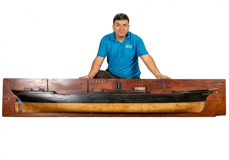 Massive Antique Half Hull Ship Model For Sale at 1stDibs