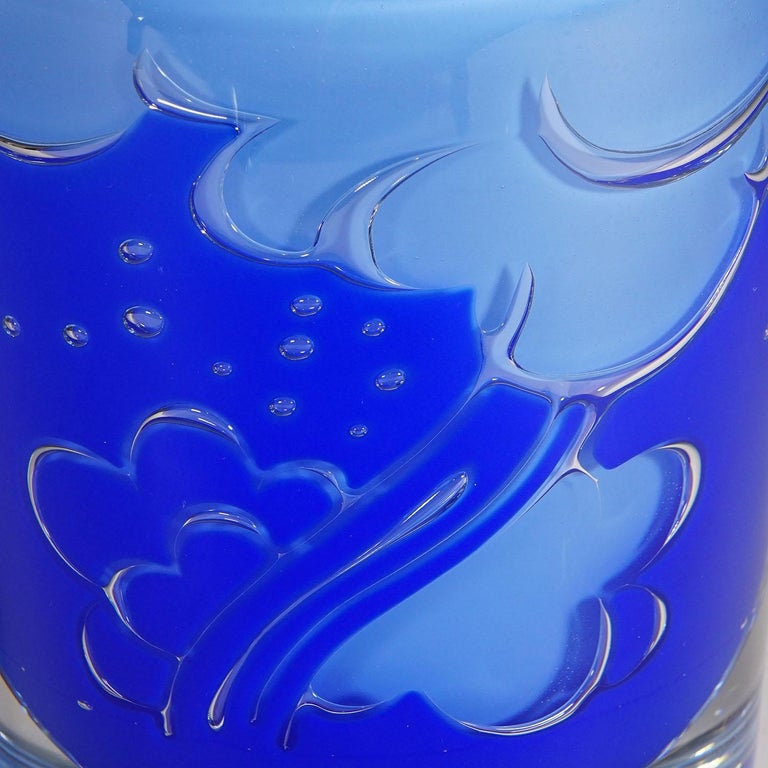 Massive Ariel Vase by Olle Alberius for Orrefors, Sweden, 1987 For Sale ...