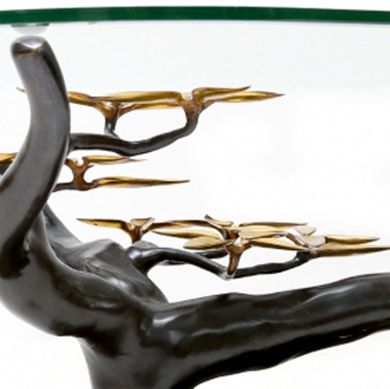 Massive Brass Coffee Table in the Style of Willy, Daro, Belgium, 1970s ...
