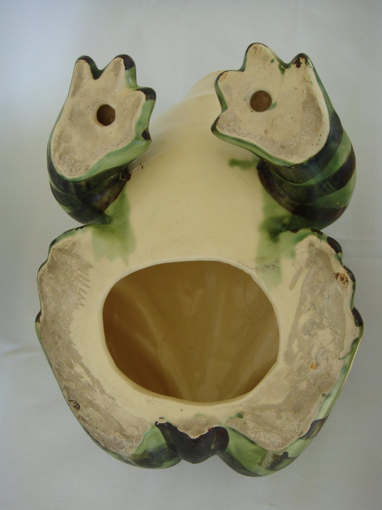 Massive Brush McCoy Hand-Painted Ceramic Frog Sculpture at 1stDibs ...