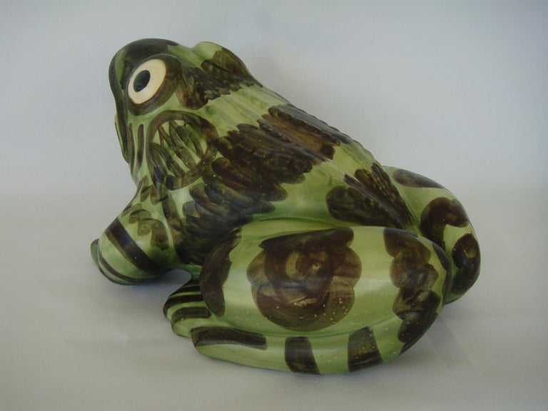 Massive Brush McCoy Hand-Painted Ceramic Frog Sculpture at 1stDibs ...