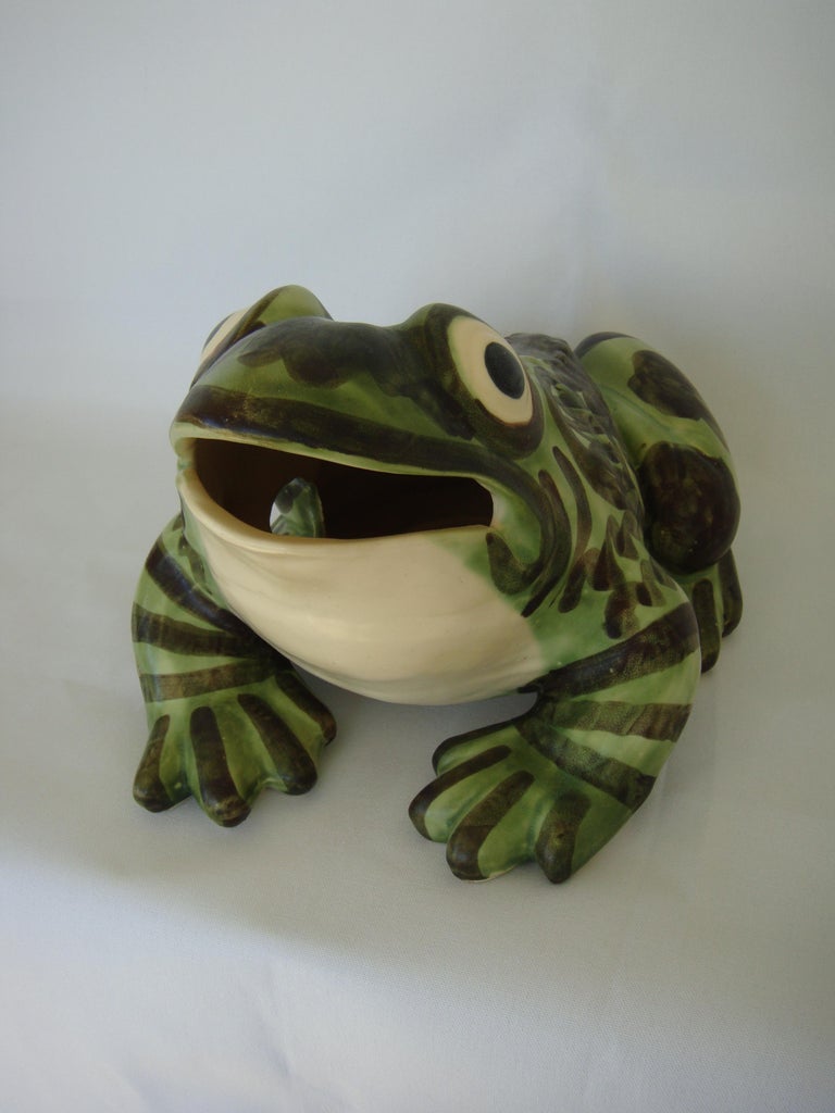 Massive Brush McCoy Hand-Painted Ceramic Frog Sculpture at 1stDibs ...