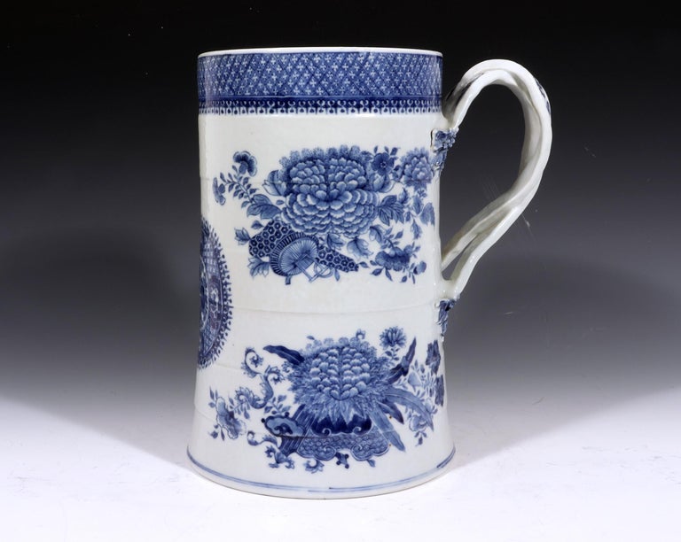 Massive Chinese Export Porcelain Blue and White Fitzhugh Toasting ...