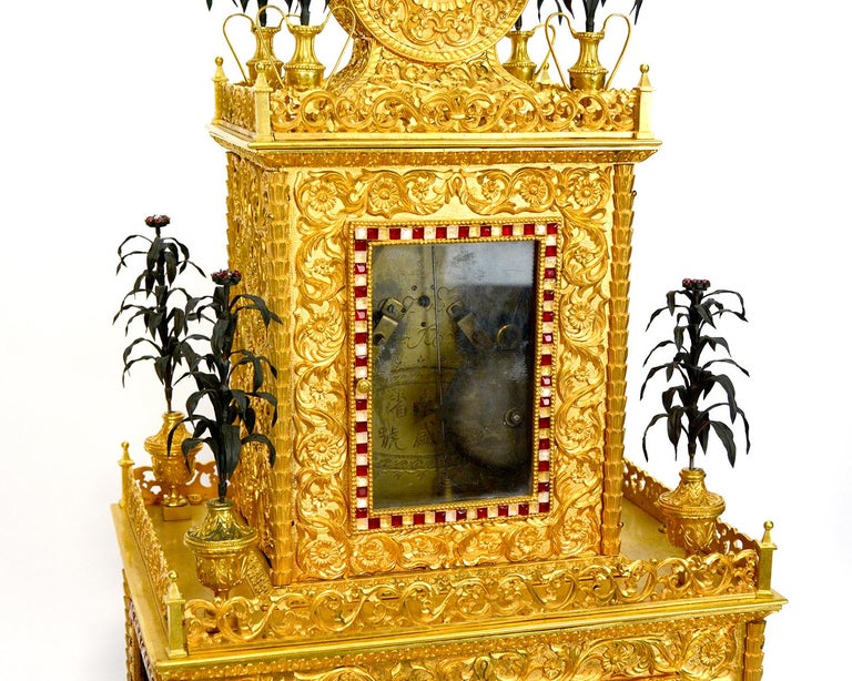 Massive Chinese Ormolu High Relief Gilt Bronze Automaton Musical Clock ...