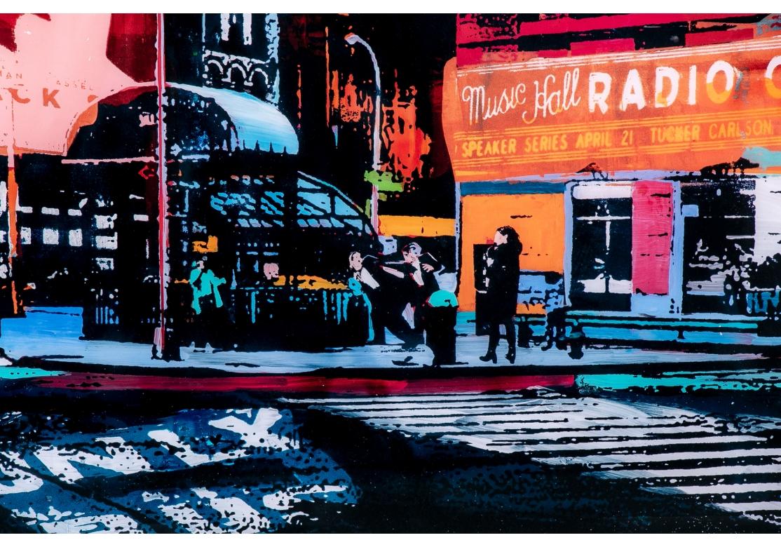 Massive Color Print Montage, Manhattan Streetscape with Times Square ...