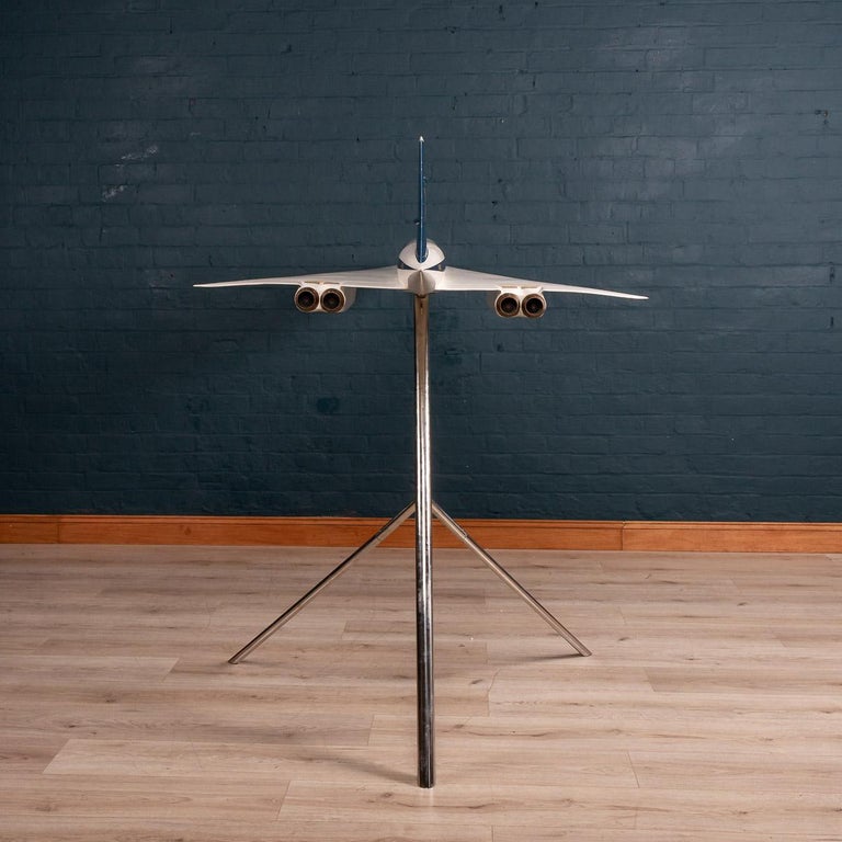 Massive Concorde Model on Original Chromed Stand, circa 1965 at 1stDibs