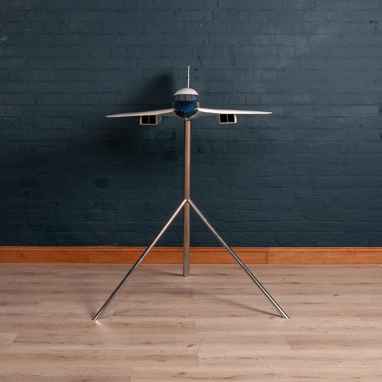Massive Concorde Model on Original Chromed Stand, circa 1965 at 1stDibs