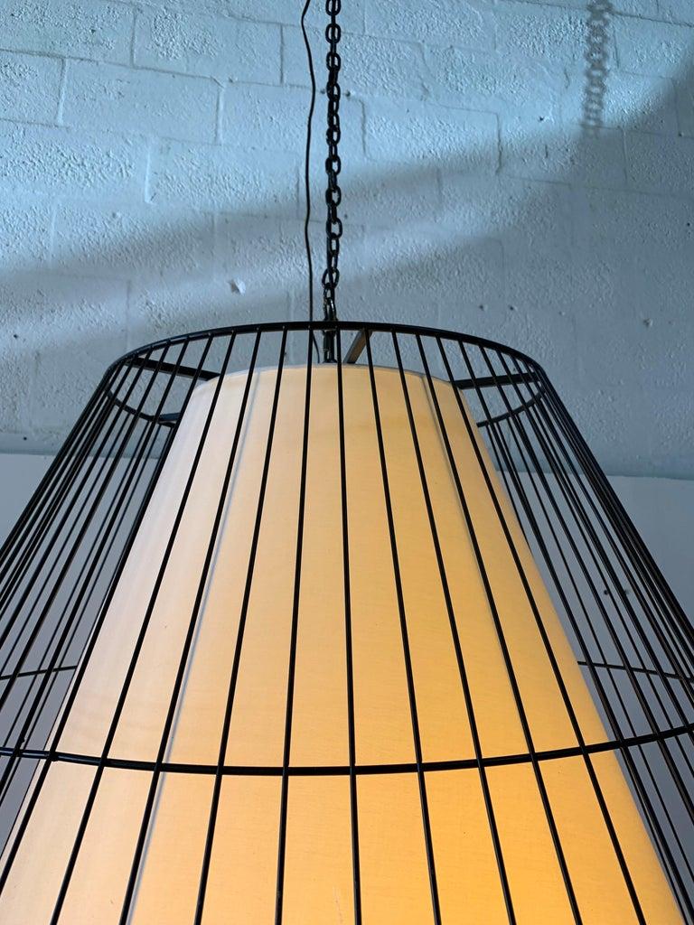 Massive Contemporary Cage Light Fixture For Sale at 1stDibs