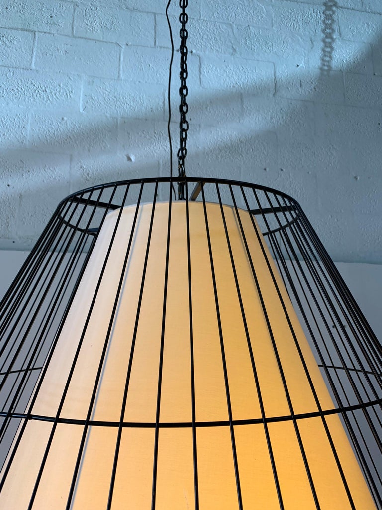 Massive Contemporary Cage Light Fixture at 1stDibs