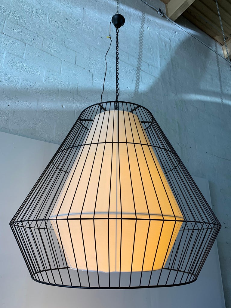 Massive Contemporary Cage Light Fixture at 1stDibs