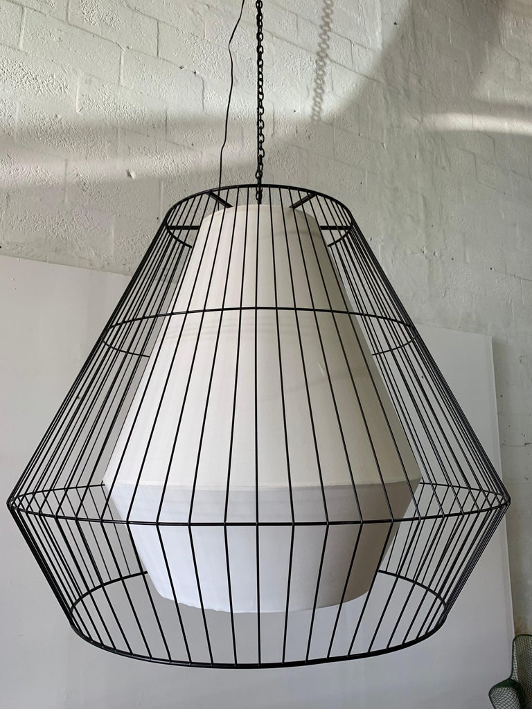 Massive Contemporary Cage Light Fixture at 1stDibs
