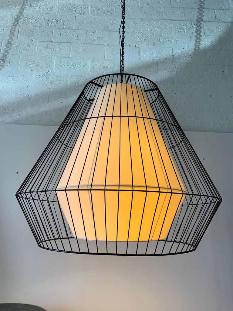 Massive Contemporary Cage Light Fixture at 1stDibs