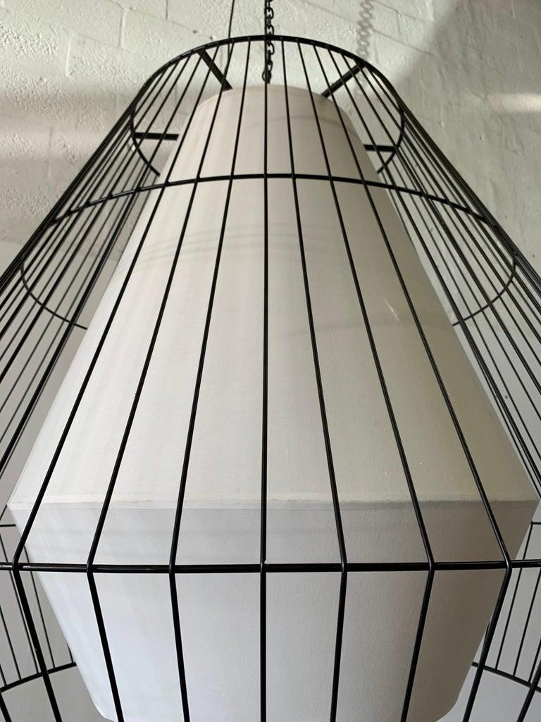 Massive Contemporary Cage Light Fixture For Sale at 1stDibs