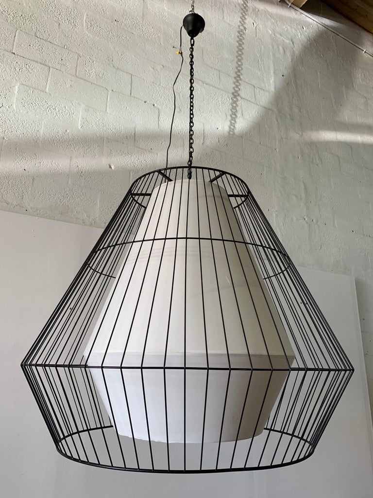 Massive Contemporary Cage Light Fixture at 1stDibs