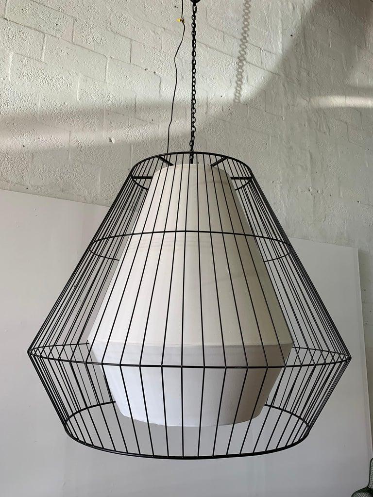 Massive Contemporary Cage Light Fixture For Sale at 1stDibs