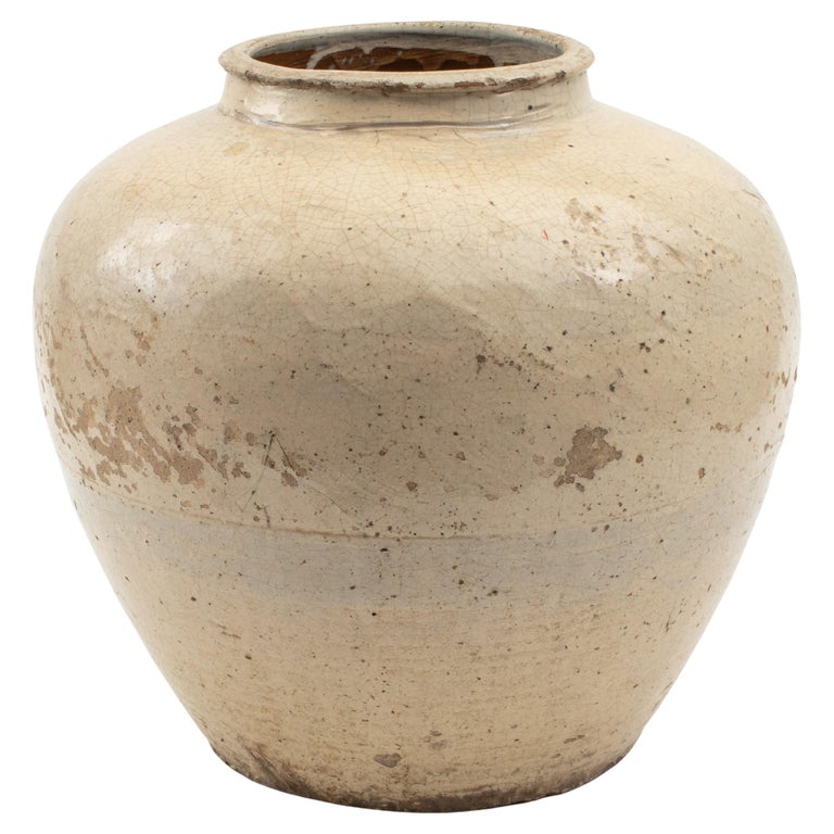 Massive Crackle Glazed Studio Art Pottery Jar at 1stDibs