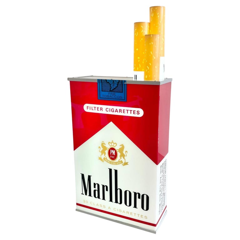 Massive Double Sided Vintage Marlboro Light Up Cigarette Pack For Sale ...
