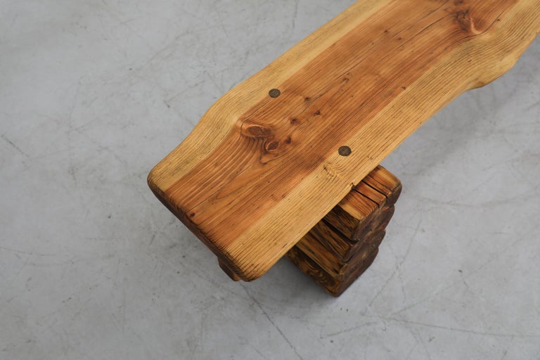 Massive Dutch Carved Log Benches For Sale at 1stDibs