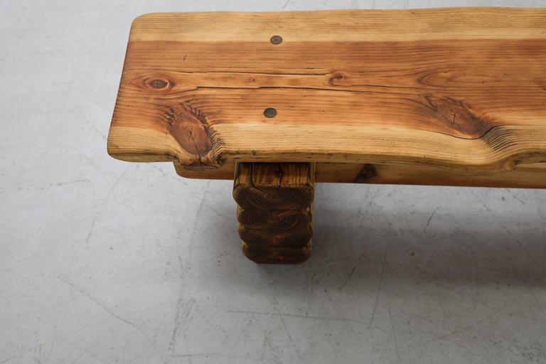 Massive Dutch Carved Log Benches For Sale at 1stDibs