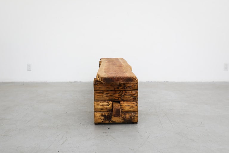 Massive Dutch Carved Log Benches For Sale at 1stDibs