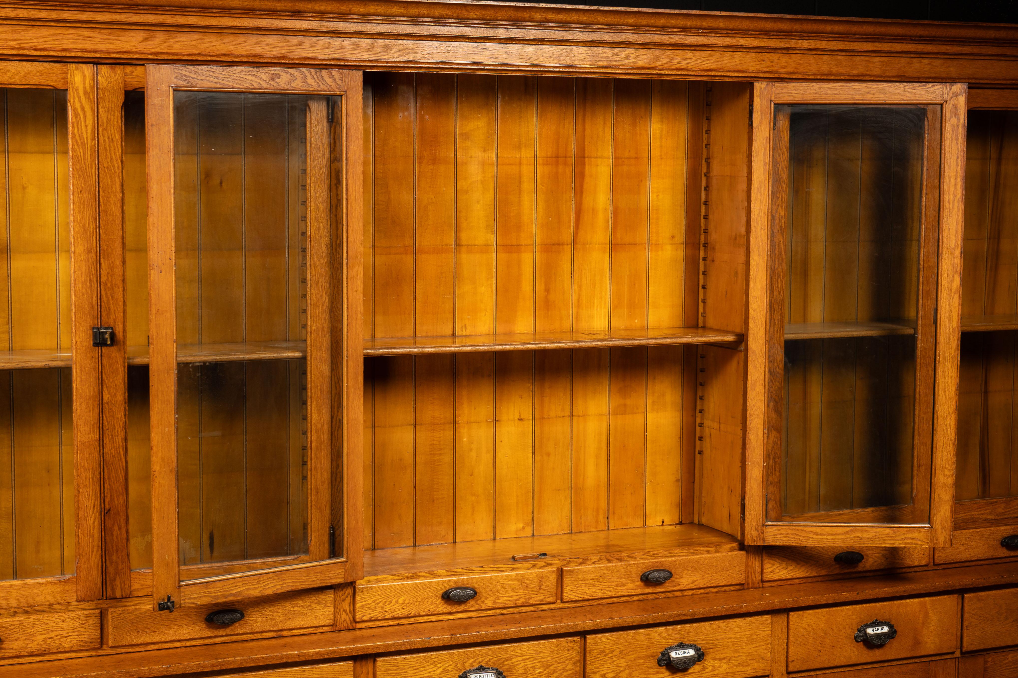 Massive Early 20th Century Apothecary Display Cabinet For Sale at 1stDibs