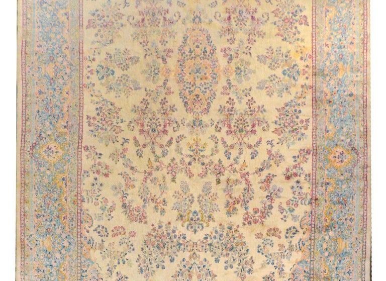 Massive Early 20th Century Kirman Rug For Sale at 1stDibs