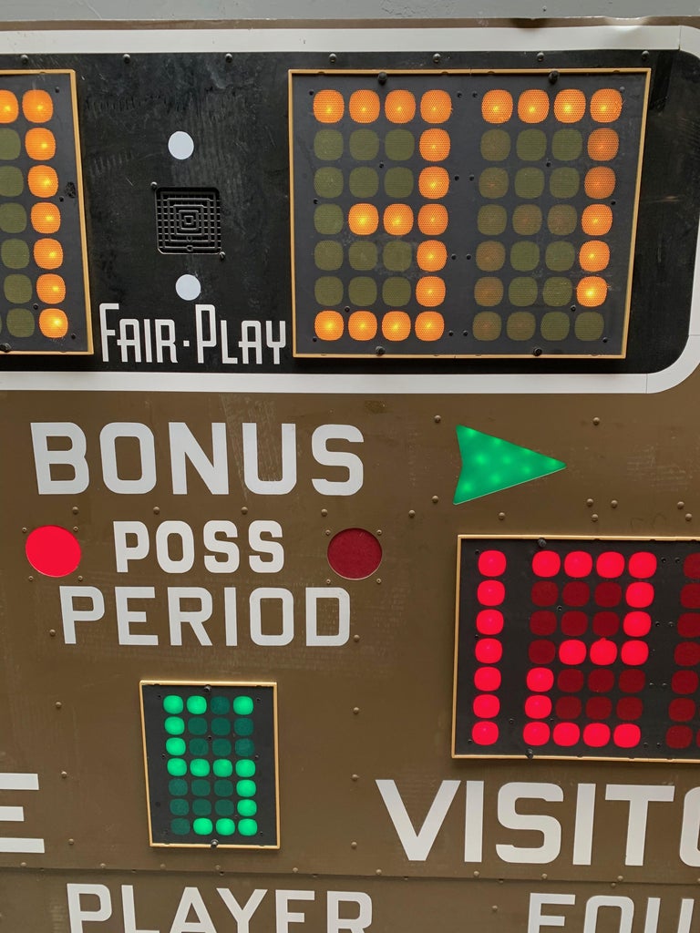 Massive Fair Play 1970s Basketball Scoreboard at 1stDibs | vintage ...