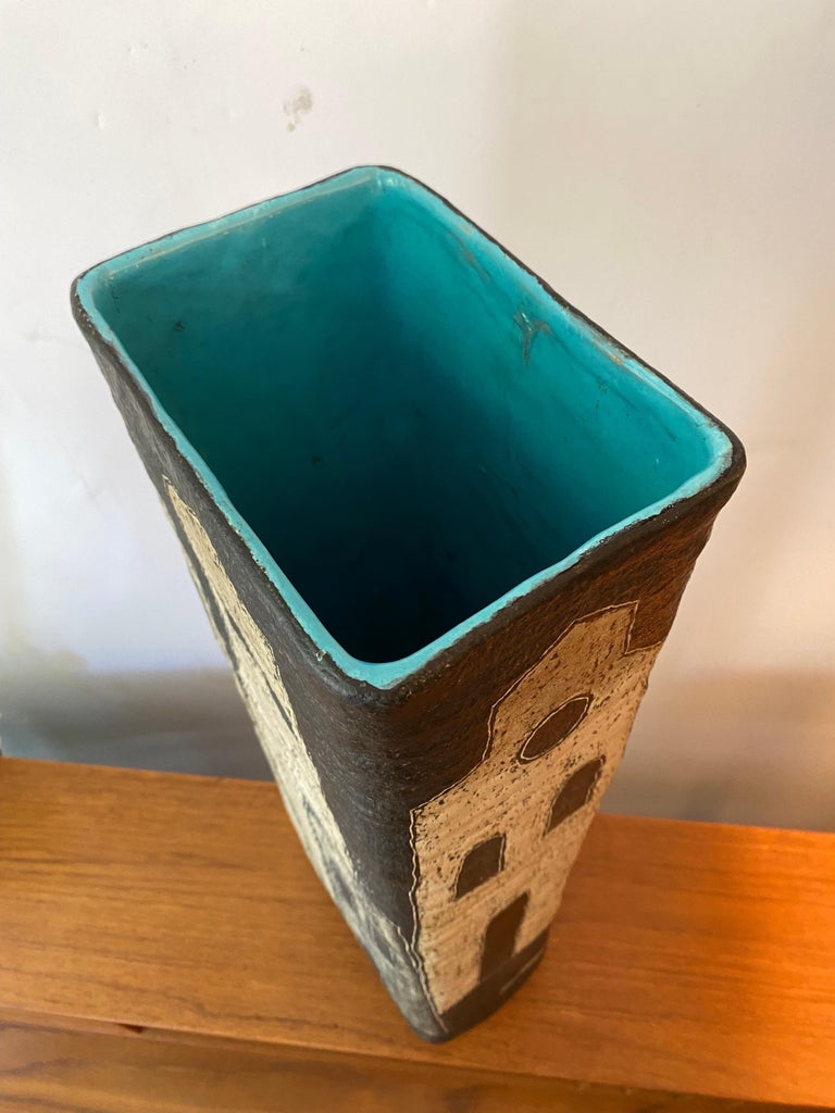 Massive Fantoni Ceramic Vase For Sale at 1stDibs