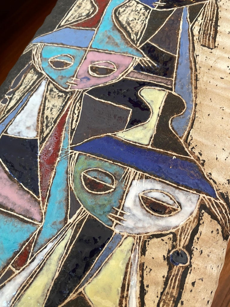 Massive Fantoni Ceramic Vase For Sale at 1stDibs