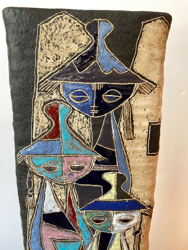 Massive Fantoni Ceramic Vase For Sale at 1stDibs