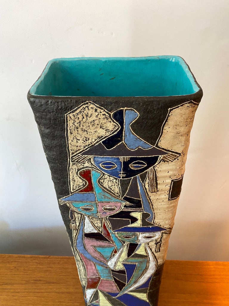 Massive Fantoni Ceramic Vase For Sale at 1stDibs