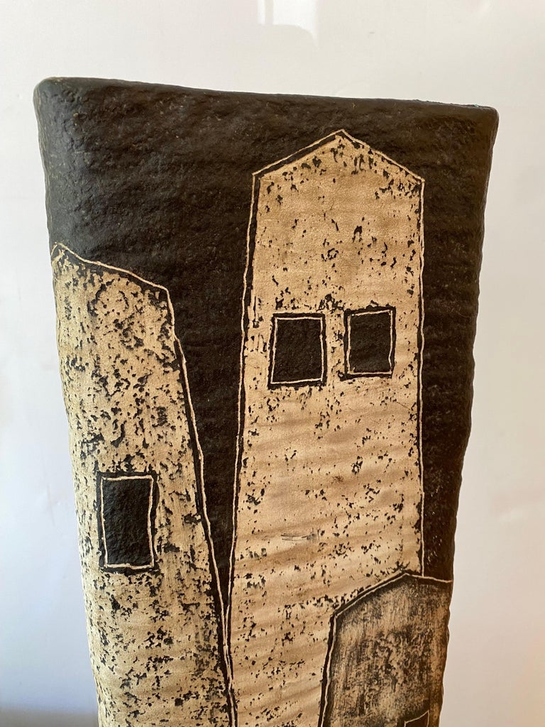 Massive Fantoni Ceramic Vase For Sale at 1stDibs
