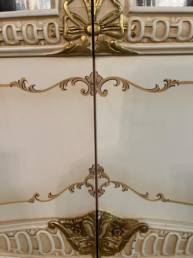 Massive Finely Carved Vitrin in Antique Louis Quince Style Beechwood ...