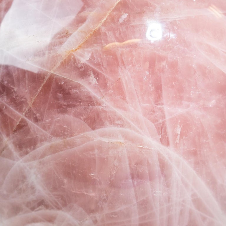 Massive Genuine Polished Rose Quartz Sphere For Sale at 1stDibs