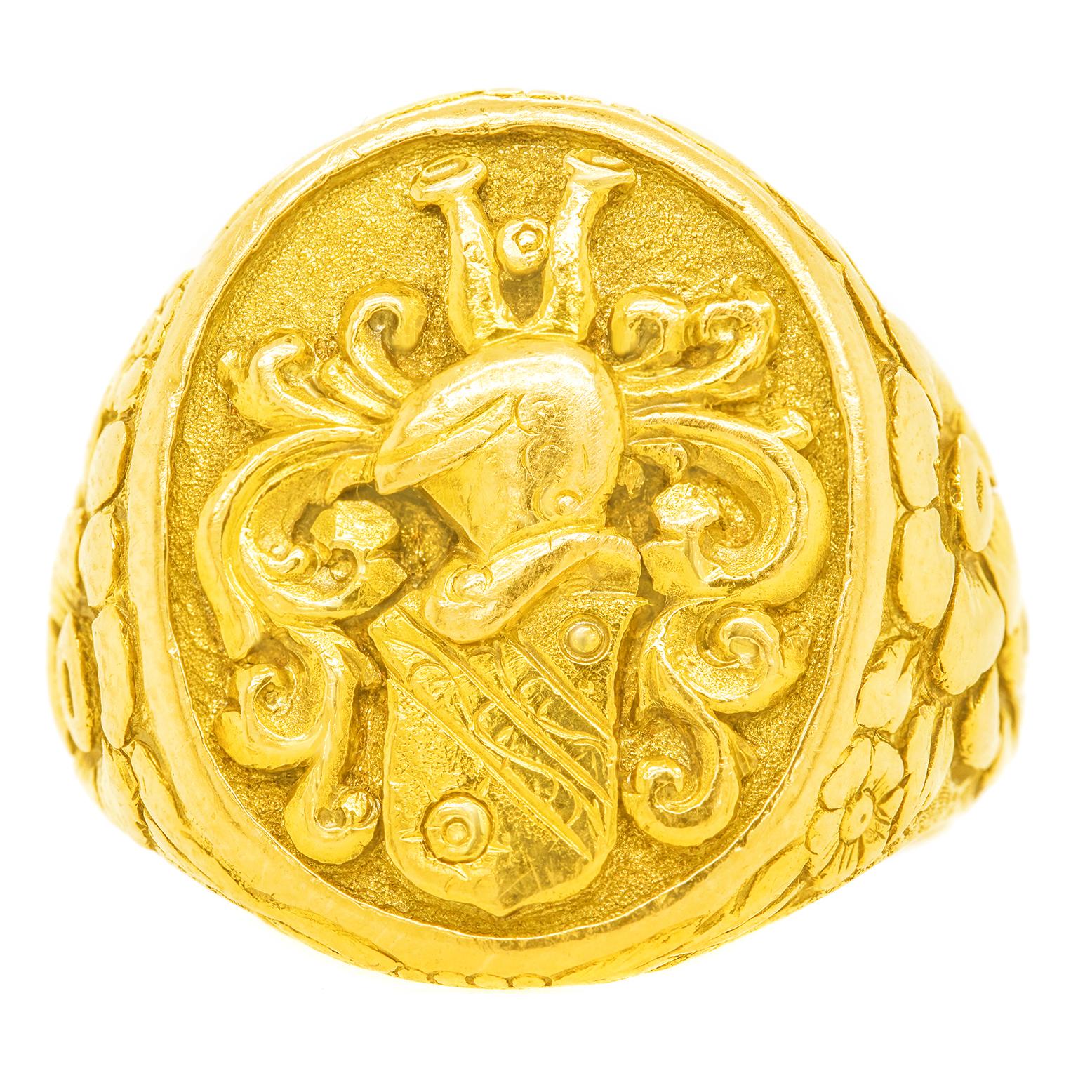 Massive Gold Signet Ring at 1stDibs | massive gold ring, gold seal ring ...