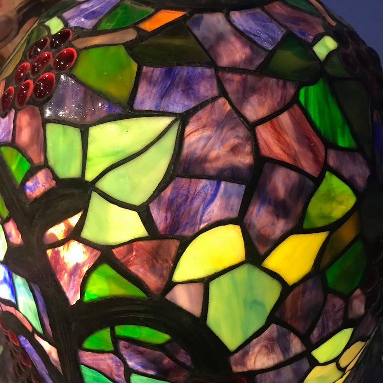 Massive Grapevine Pattern Table Lamp For Sale at 1stDibs