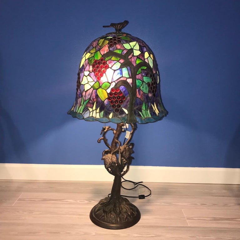 Massive Grapevine Pattern Table Lamp For Sale at 1stDibs