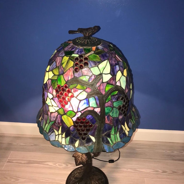 Massive Grapevine Pattern Table Lamp For Sale at 1stDibs