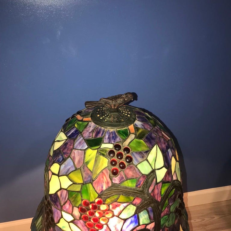 Massive Grapevine Pattern Table Lamp For Sale at 1stDibs