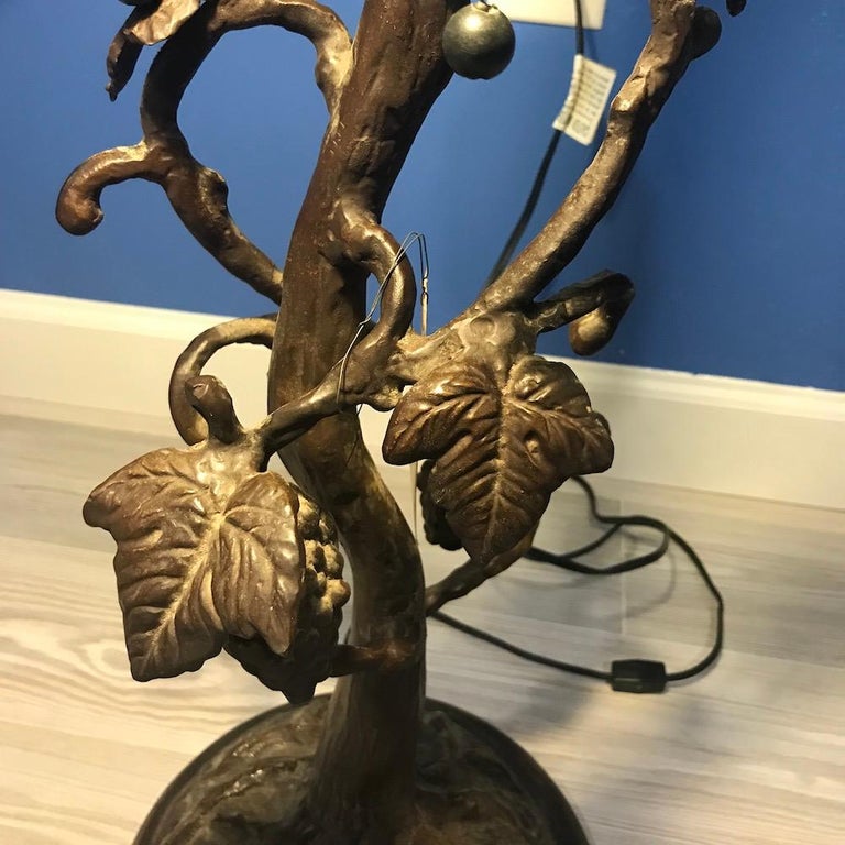 Massive Grapevine Pattern Table Lamp For Sale at 1stDibs