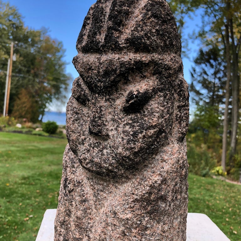 Massive Hand Carved Stone "Human Effigy" Figure Sculpture at 1stDibs